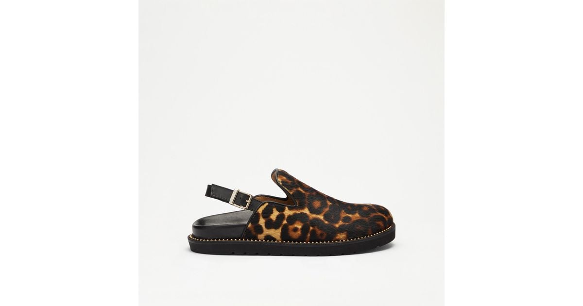 Russell & Bromley Westside Women's Animal Slingback Clog in Brown | Lyst UK