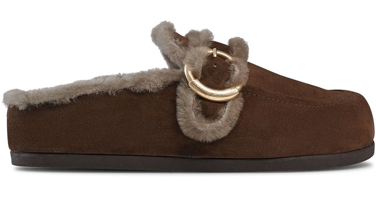 Russell & Bromley Luxo Backless Clog Loafer in Brown | Lyst UK