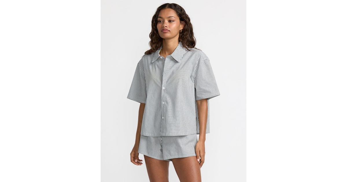 RVCA Mikey Top in Gray | Lyst