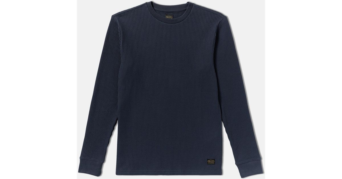 RVCA Dayshift Long Sleeve Thermal in Blue for Men | Lyst