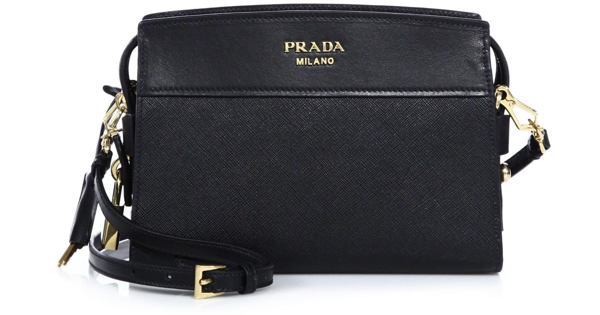 Prada Mini Esplanade Leather Crossbody Bag | semashow.com