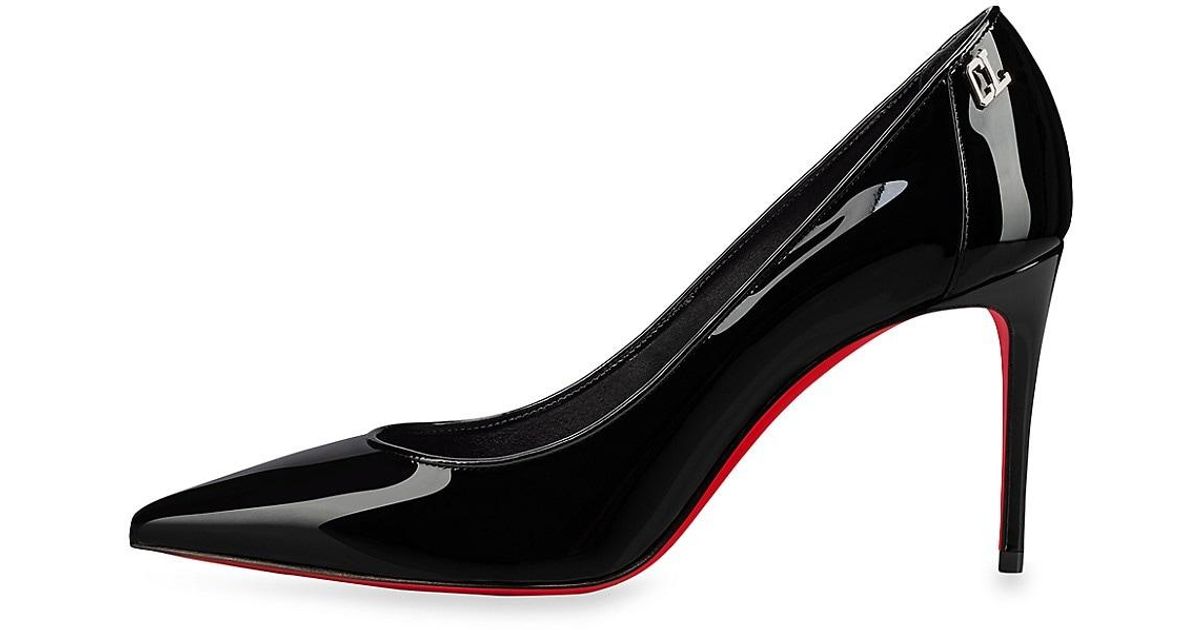 Christian Louboutin Sporty Kate 85 Patent Leather Pumps In Black Lyst