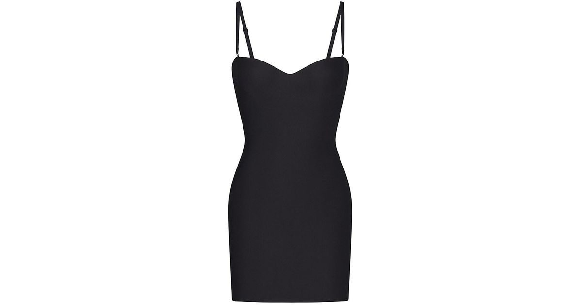 Skims Body Underwire Slip Dress in Black | Lyst