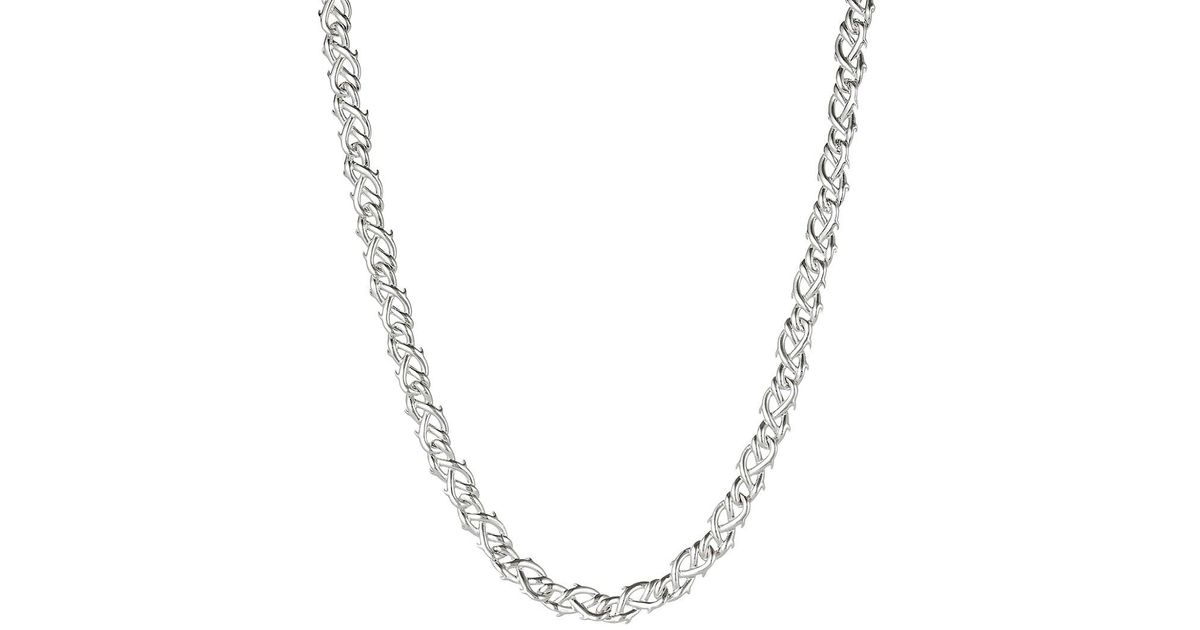 Hatton Labs Thorn Link Sterling Silver Chain Necklace in Metallic for ...