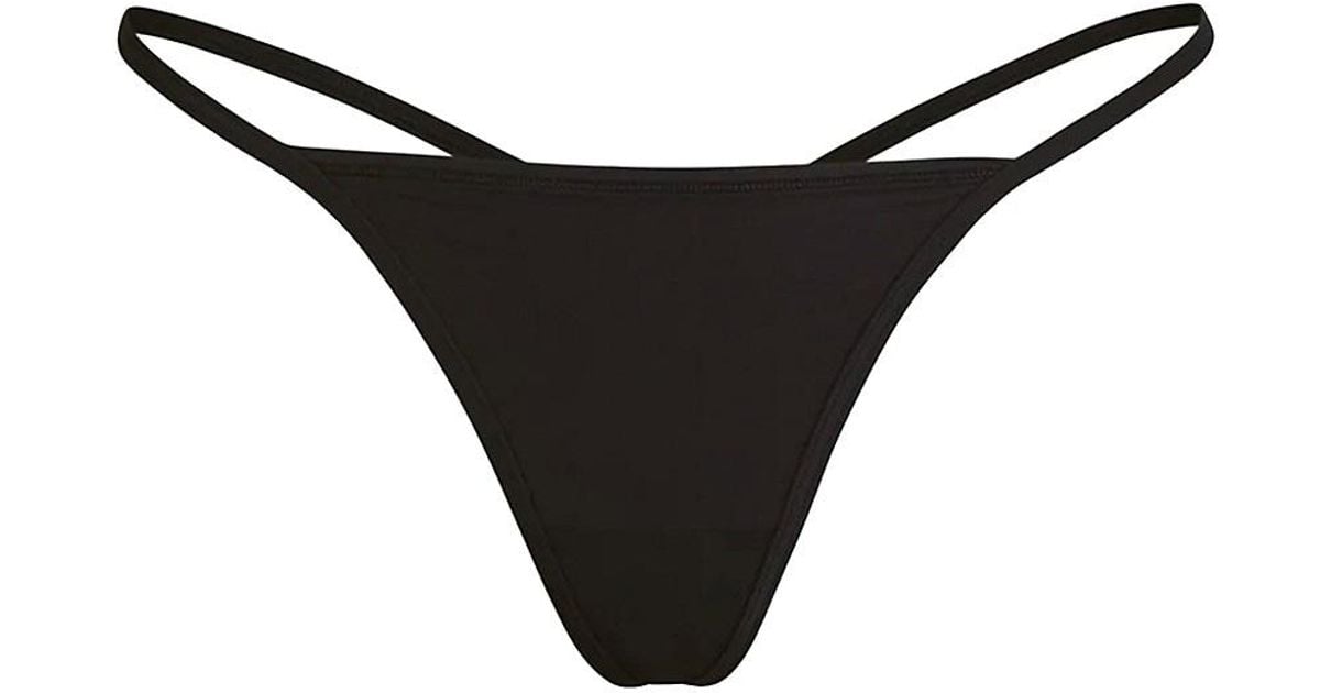 Skims Fits Everybody T-string Thong in Black | Lyst Skims Fits Everybody T-string Thong in Black | Lyst