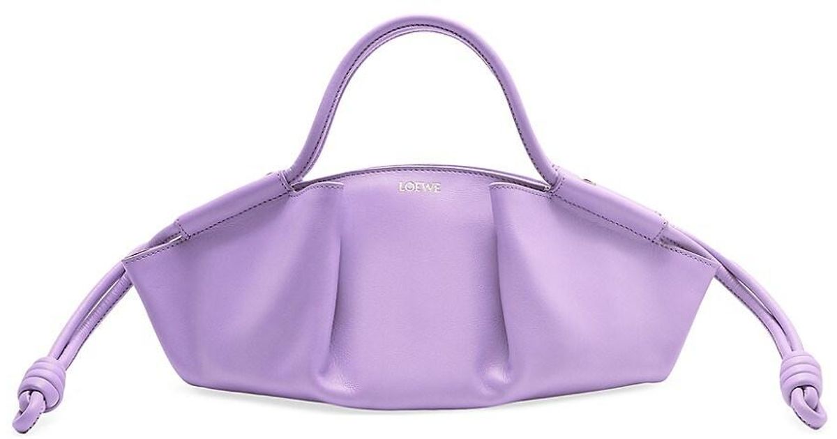 Loewe Paseo Small Leather Shoulder Bag in Purple | Lyst Loewe Paseo Small Leather Shoulder Bag in Purple | Lyst