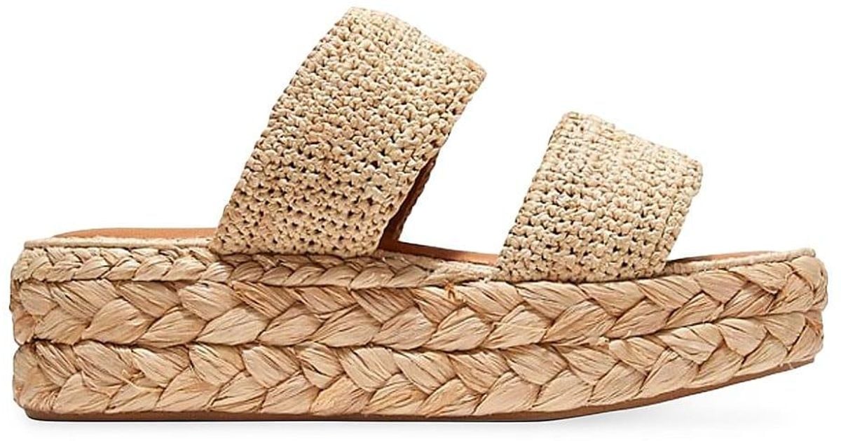 Robert Clergerie Arlene Woven Raffia Platform Sandals in White | Lyst Robert Clergerie Arlene Woven Raffia Platform Sandals in White | Lyst