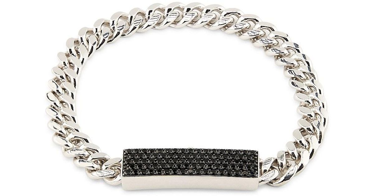 Effy Sterling & Spinel Cuban Chain Bracelet in Metallic for Men | Lyst