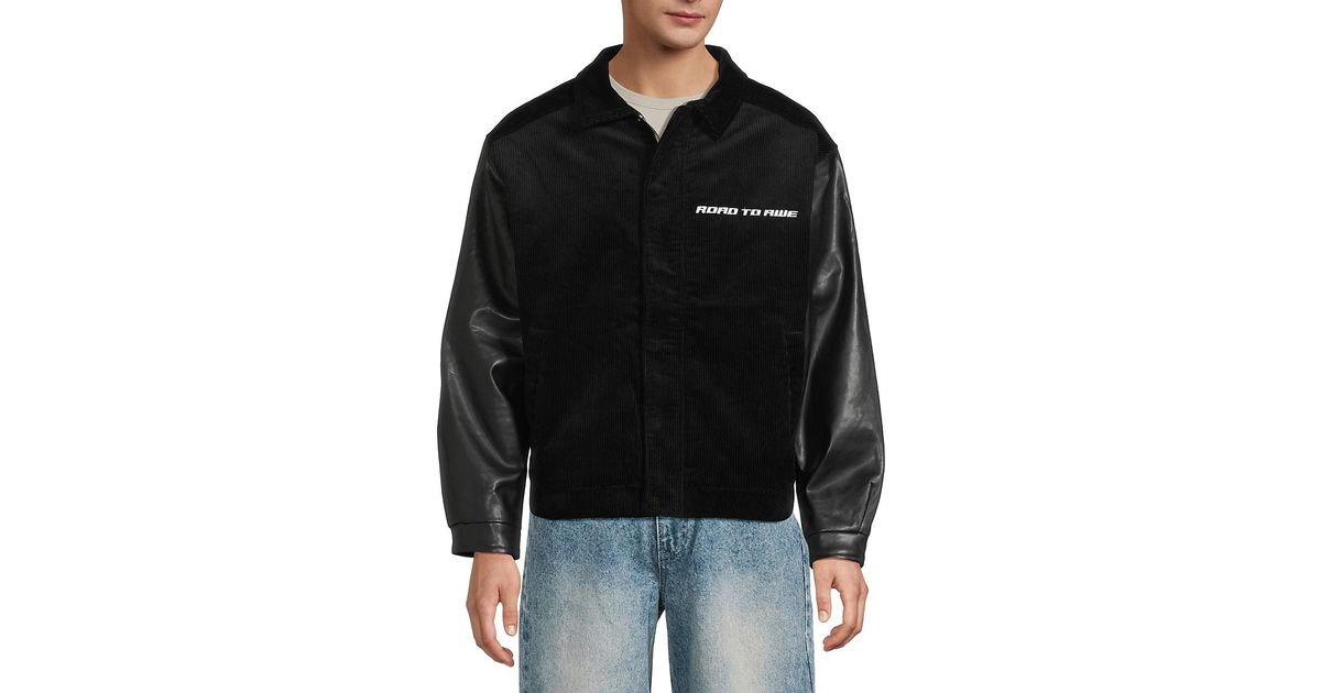 RTA Logo Corduroy Jacket in Black for Men | Lyst