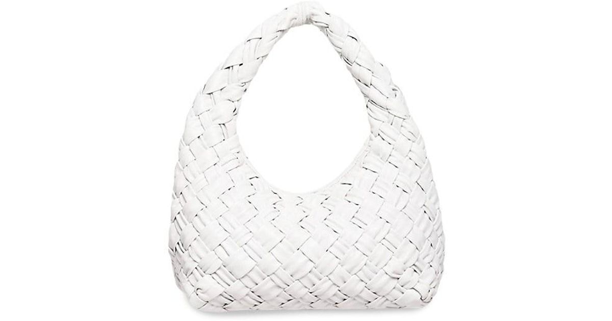 Walter Baker Indie Weaved-Leather Hobo Bag in White | Lyst