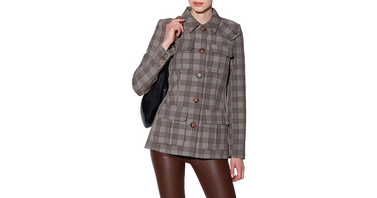 Walter Baker Spencer Plaid Jacket in Gray | Lyst