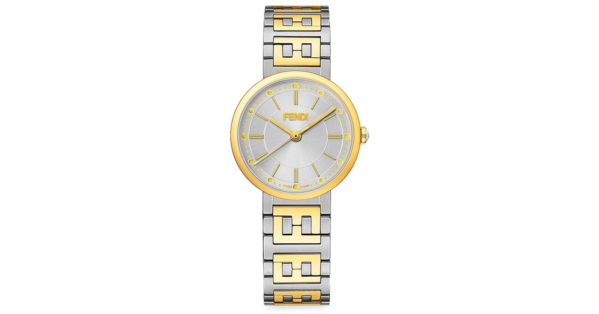 Fendi Two-Tone Stainless Steel Bracelet Watch/29Mm in Metallic | Lyst