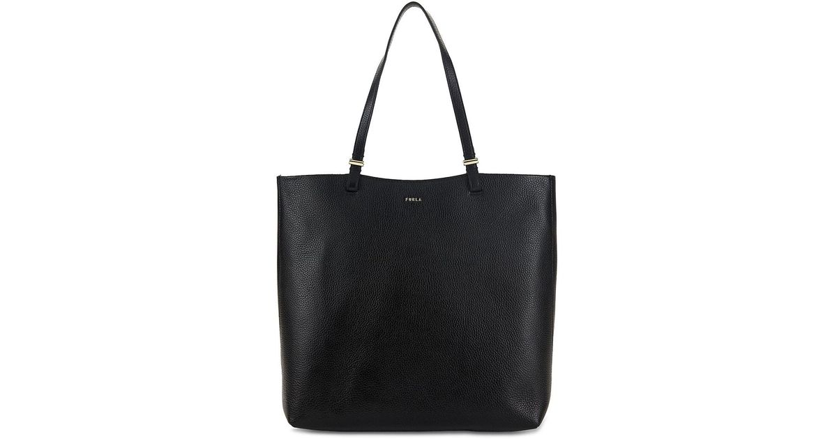 Furla Leather Tote Bag in Black | Lyst UK
