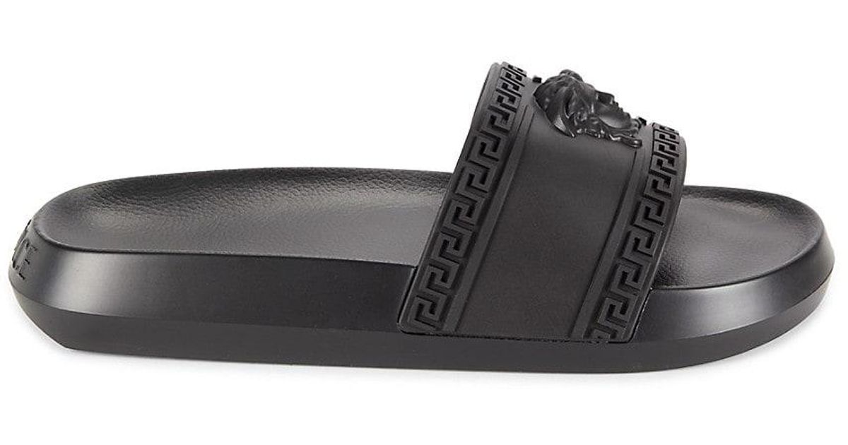 Versace Medusa Embossed Pool Slides in Brown for Men | Lyst UK