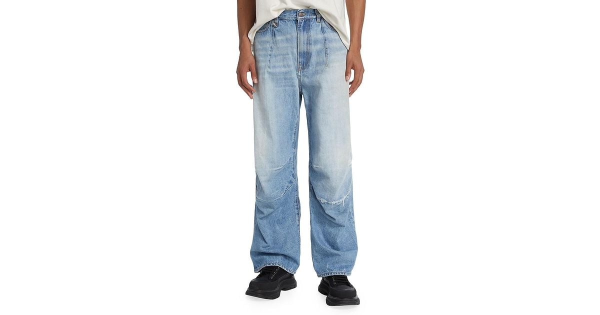 R13 Glen Articulated Knee Jeans in Blue for Men | Lyst