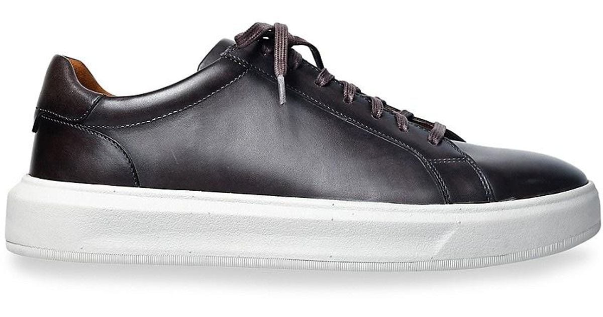 Allen Edmonds Foster Leather Low Top Sneakers in Black for Men | Lyst