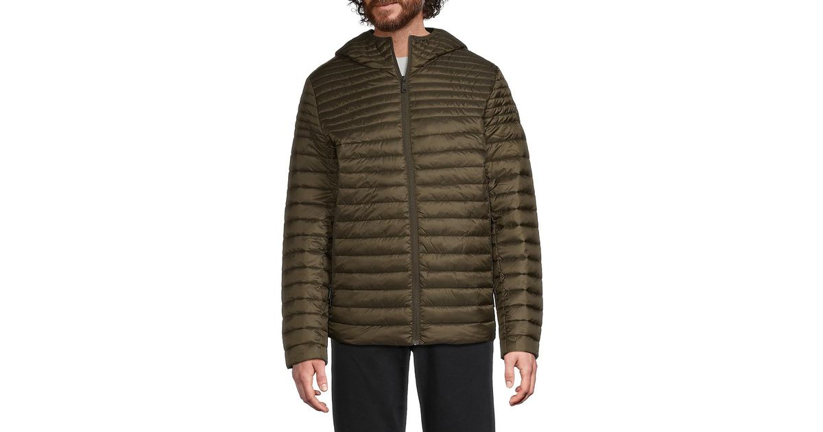 Pajar Osprey Channel Quilted Lightweight Puffer Jacket in Brown for Men ...