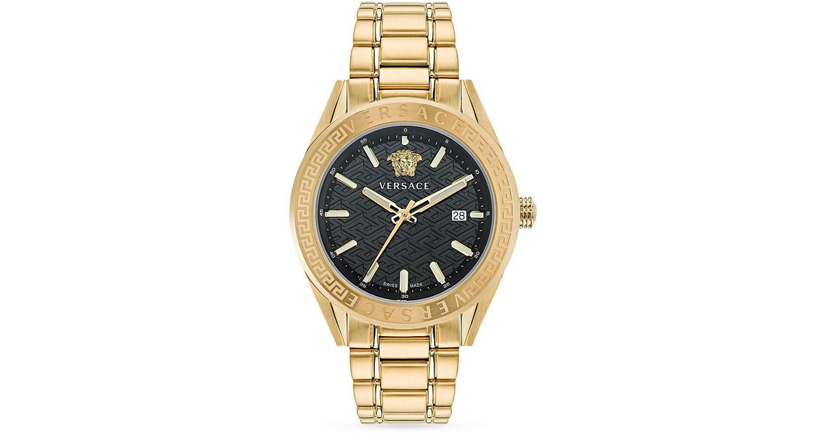 Versace V-Code Stainless Steel Watch in Metallic for Men | Lyst UK