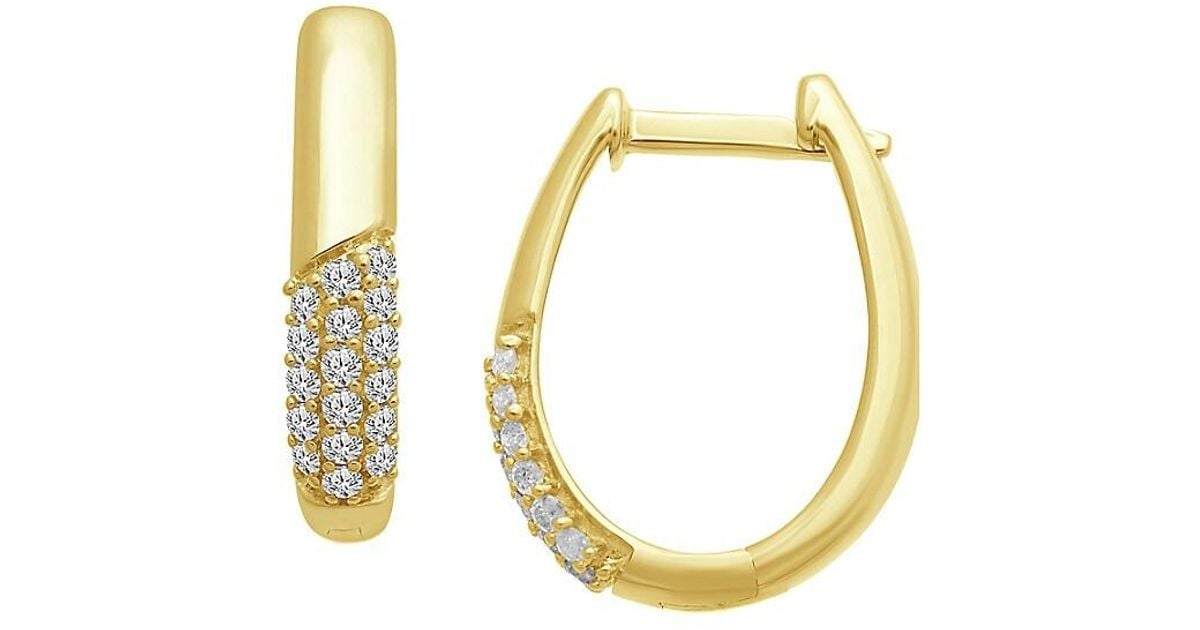 Verifine Jess 18k Goldplated Sterling Silver & 0.2 Tcw Diamond Dome ...