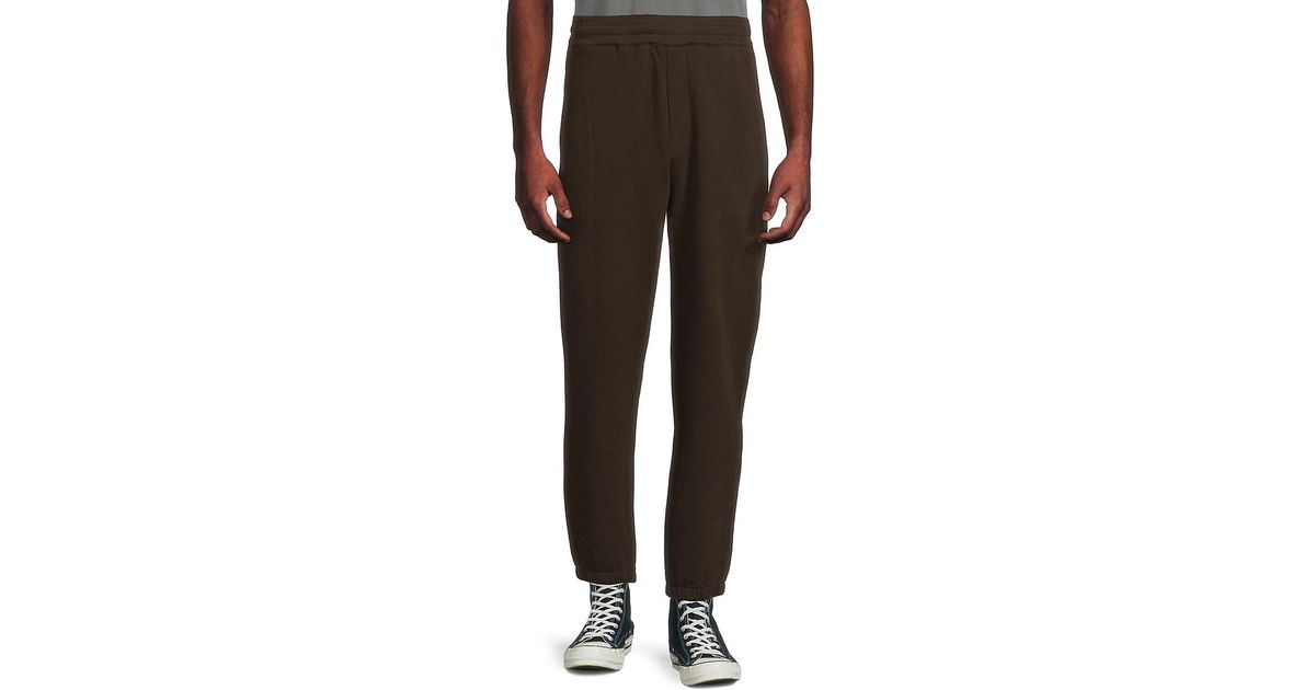 Vince Elasticized French Terry Cotton Sweatpants in Black for Men | Lyst UK