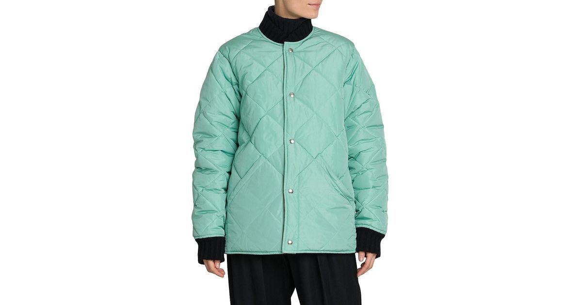Plan C Padded Reversible Jacket in Green | Lyst