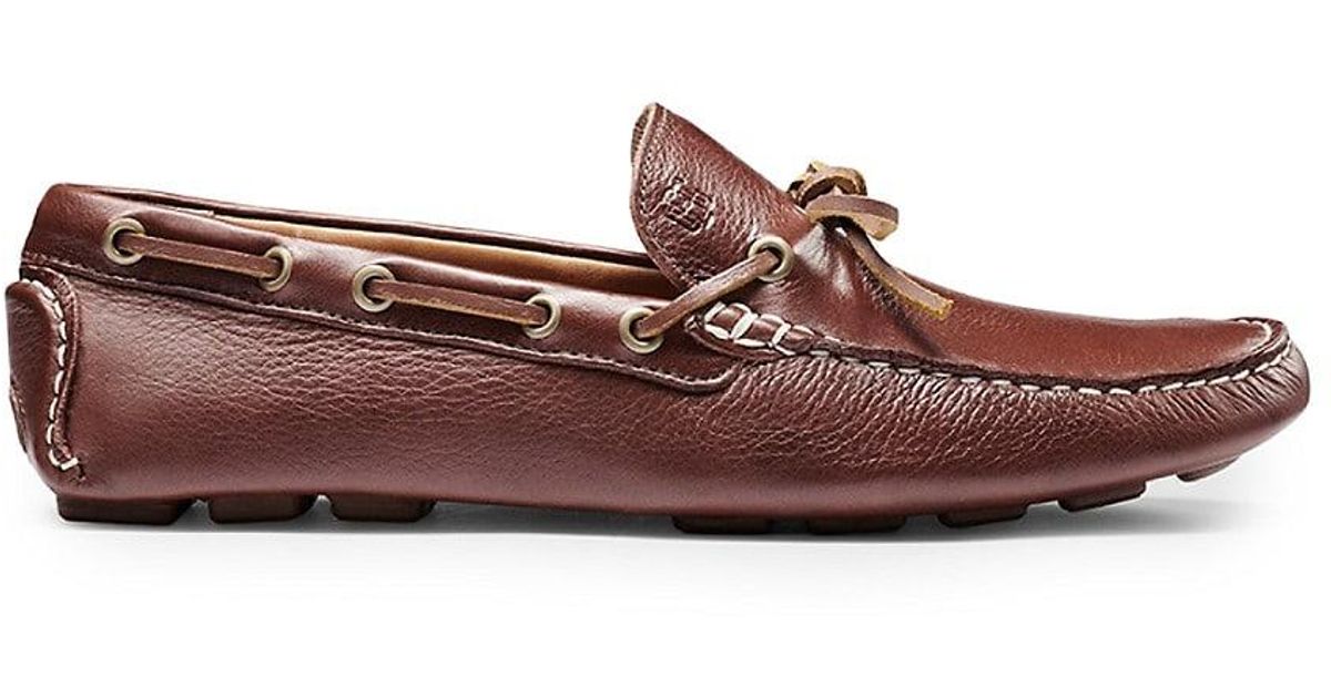 G.H. Bass & Co. Davis Camp Leather Driving Loafers in Brown for Men | Lyst