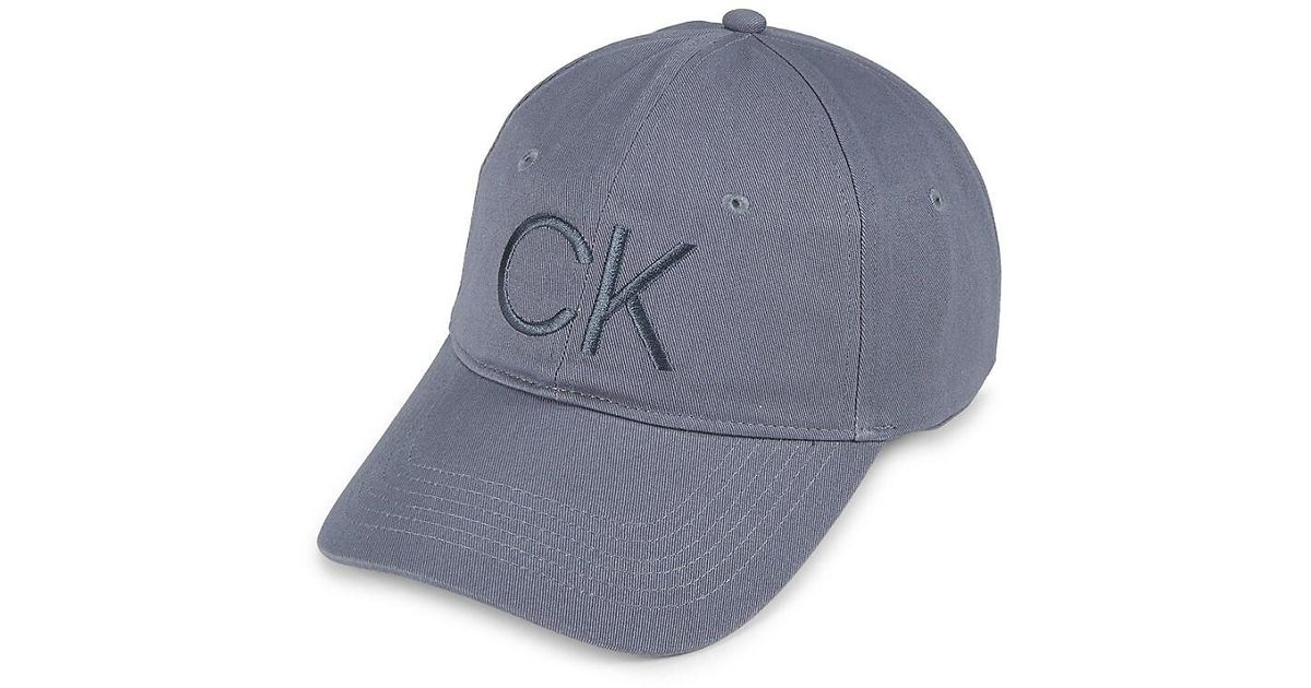 Calvin Klein Ck Logo Baseball Cap in Blue for Men | Lyst