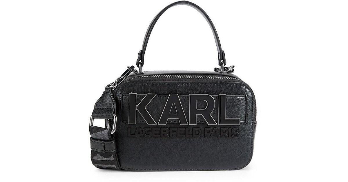 Karl Lagerfeld Simone Logo Camera Bag in Black | Lyst UK