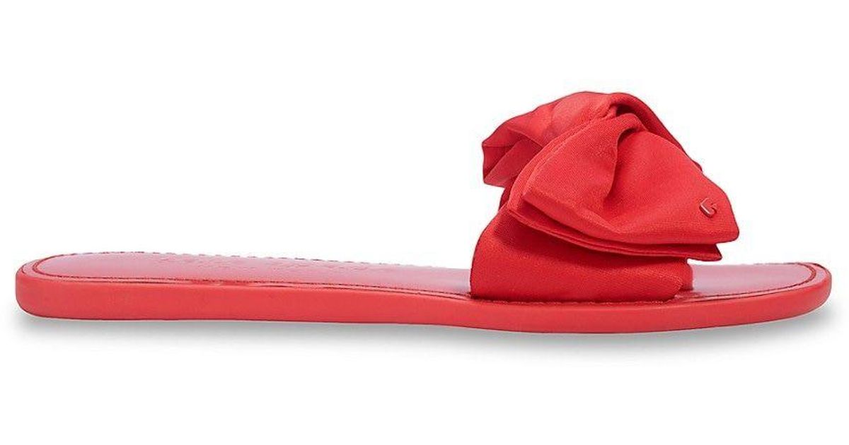 Kate Spade Bikini Bow Neoprene Slides in Red | Lyst Kate Spade Bikini Bow Neoprene Slides in Red | Lyst