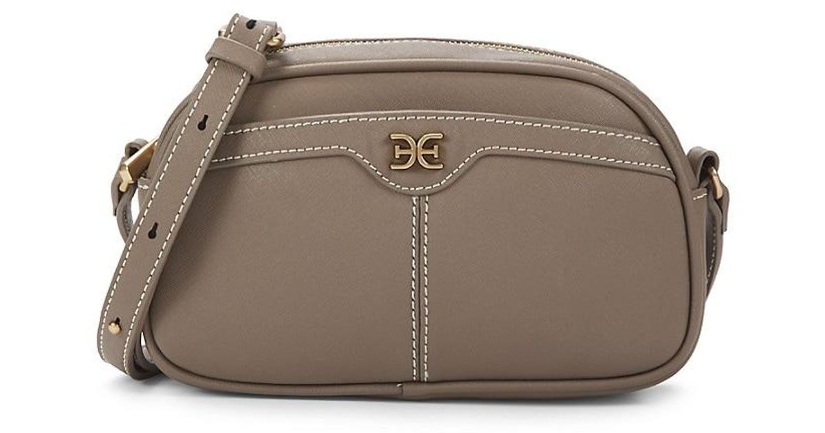 Sam Edelman Saige Leather Shoulder Bag in Gray | Lyst