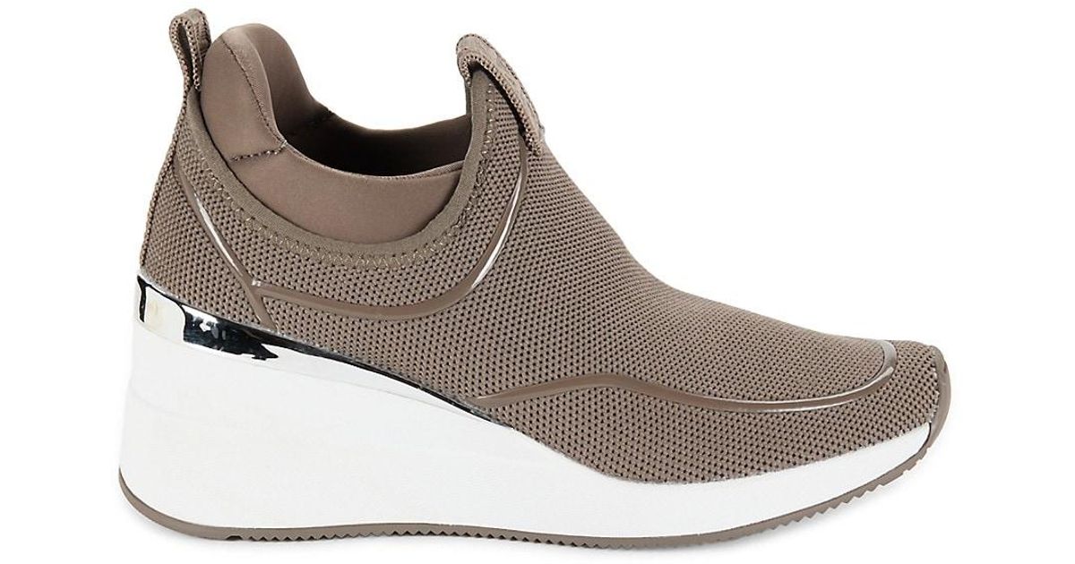 DKNY Pecola High Top Mesh Sneakers in Gray | Lyst