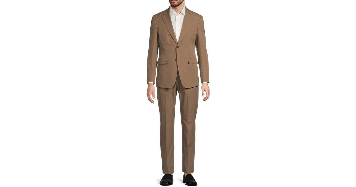 Scotch & Soda Stretch Traveler Modern-Fit Suit in Brown for Men | Lyst