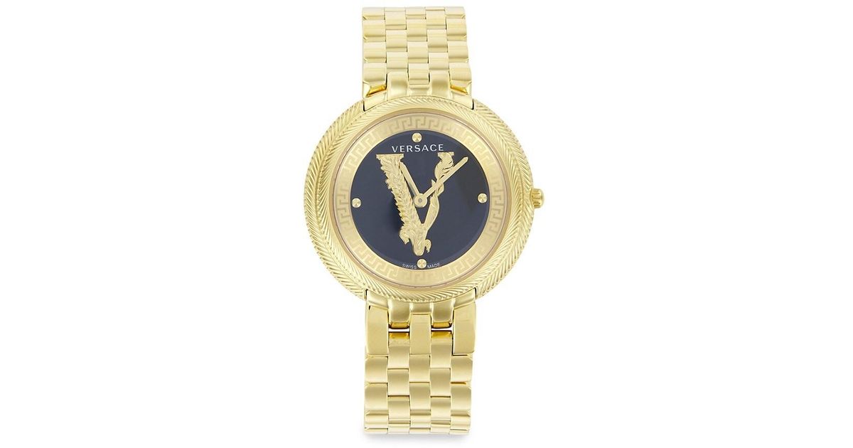 Versace Thea Ip Stainless Steel Bracelet Watch/38Mm in Metallic | Lyst