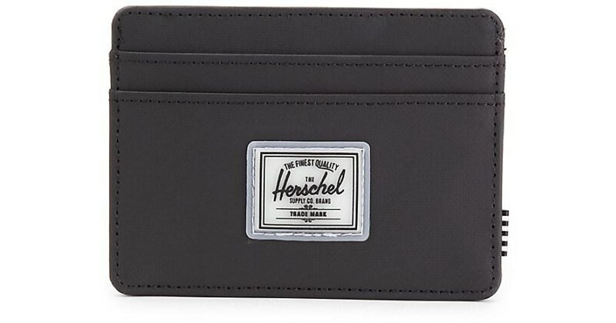 Herschel Supply Co. Charlie Logo Card Holder in Black for Men | Lyst