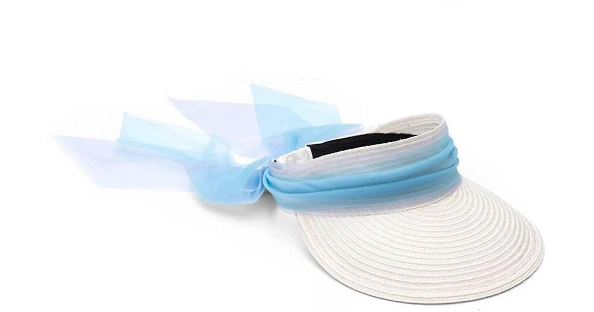 Eugenia Kim Ricky Organza Bow Visor in Blue | Lyst