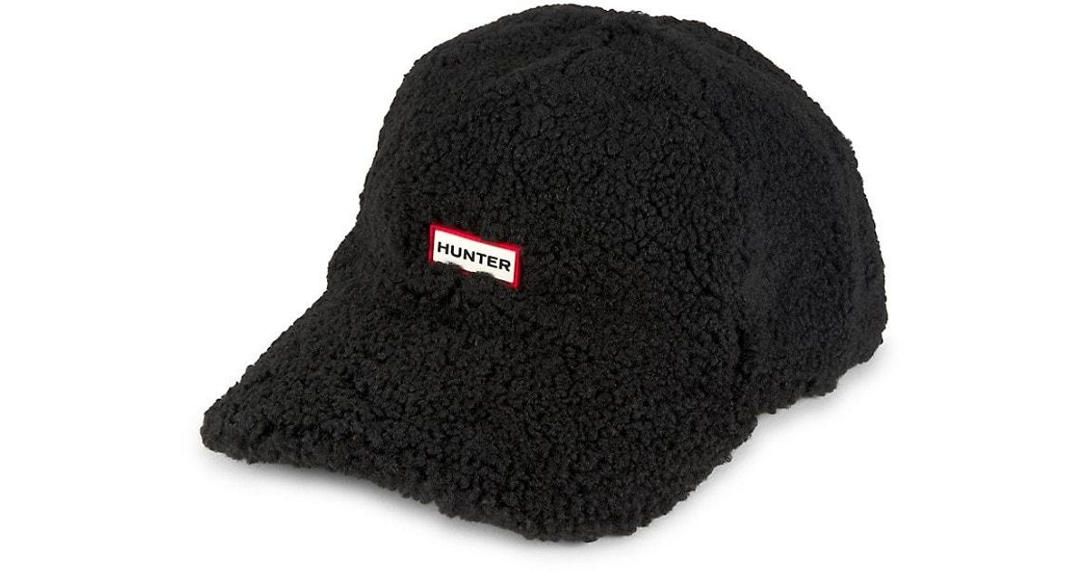HUNTER Sherpa Baseball Cap in Brown | Lyst