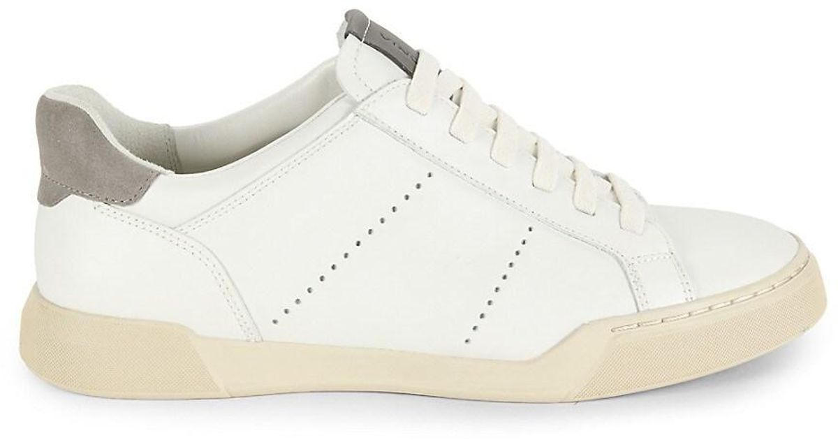 Vince Mercer-B Suede Sneakers in White for Men | Lyst