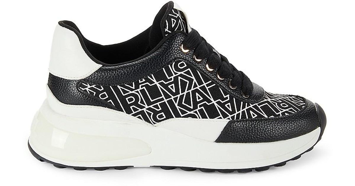 Karl Lagerfeld Dallas Two Tone Chunky Sneakers in Black | Lyst