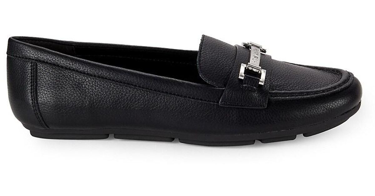 Calvin Klein Lolina Logo Bit Loafers in Black | Lyst