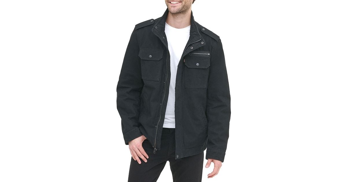 Levi's Military Field Jacket in Black for Men | Lyst