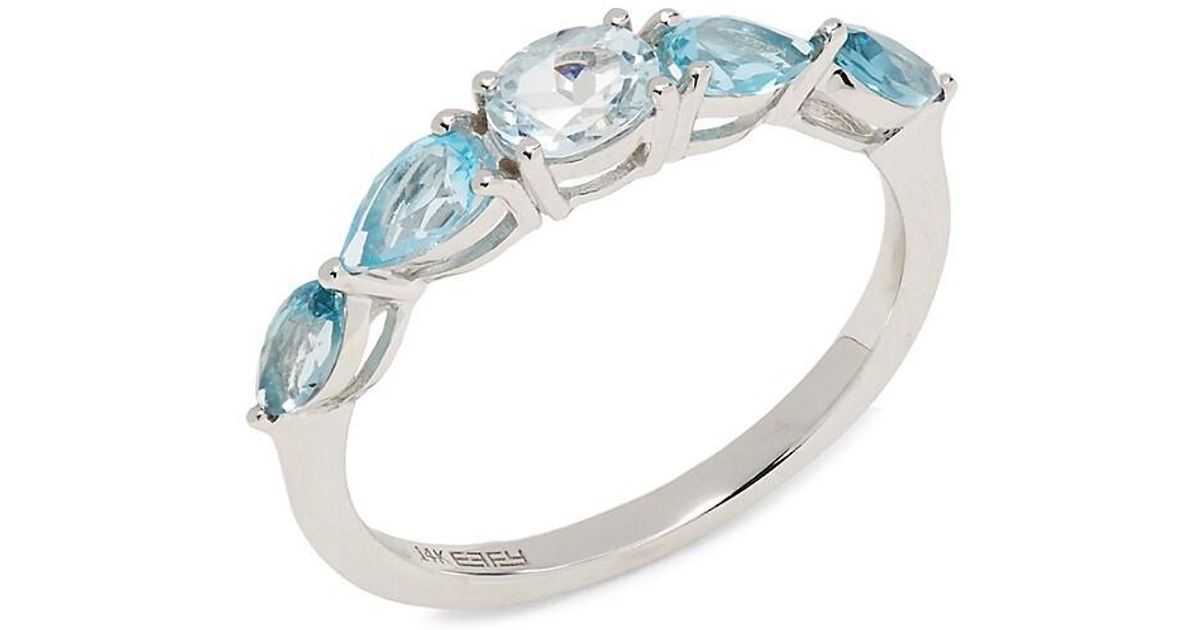 Effy 14K & 1.00 Tcw Topaz Ring in Blue | Lyst UK