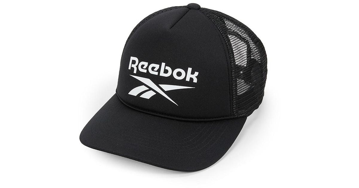 Reebok Aero Logo Mesh Baseball Cap in Black for Men | Lyst UK