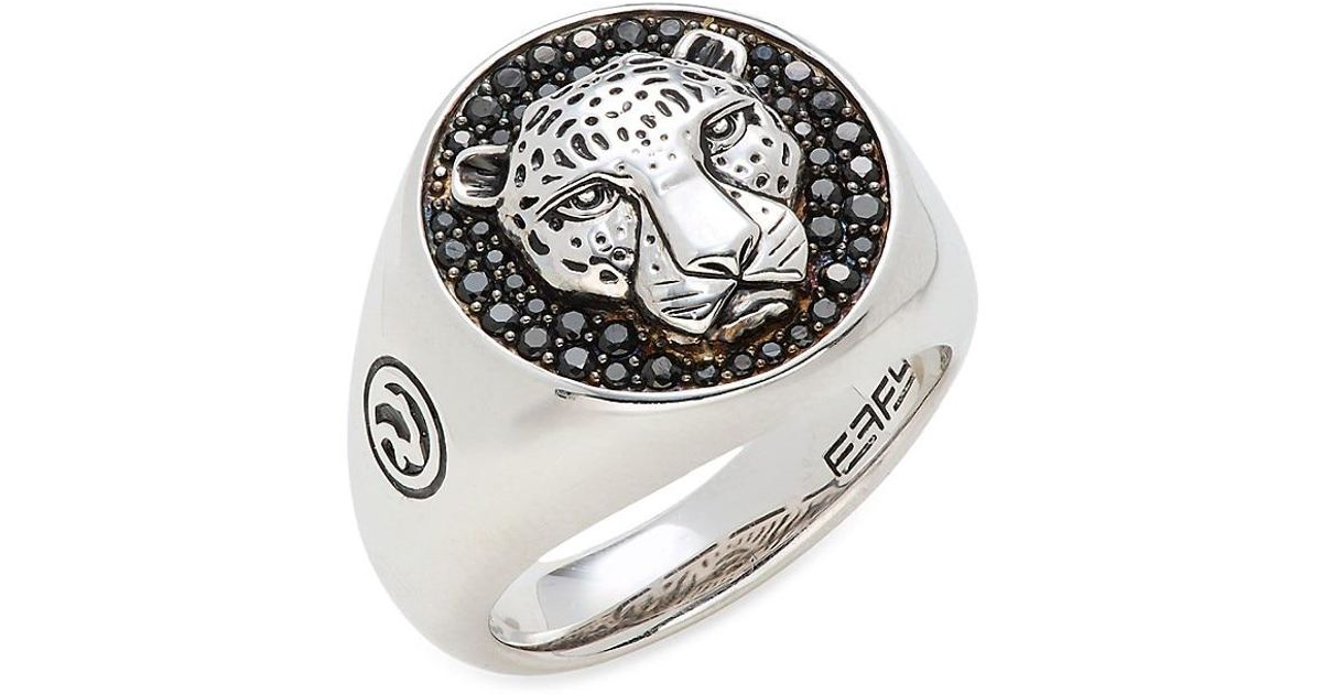 Effy Pave Spinel Leopard Signet Ring for Men | Lyst