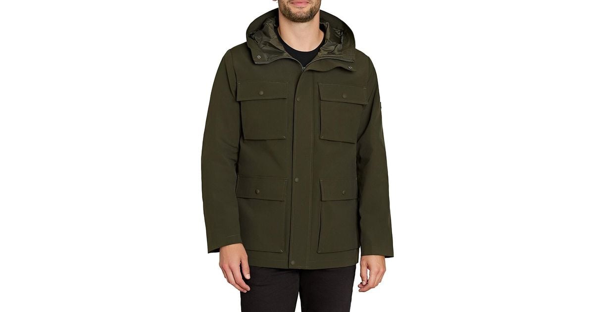 Sam Edelman 'Hooded Cargo Field Jacket in Green for Men | Lyst