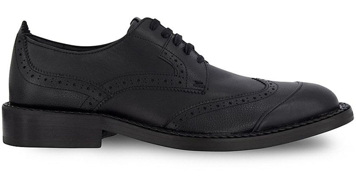 Karl Lagerfeld Paris Label Perforated Dress Shoes in Black for Men | Lyst
