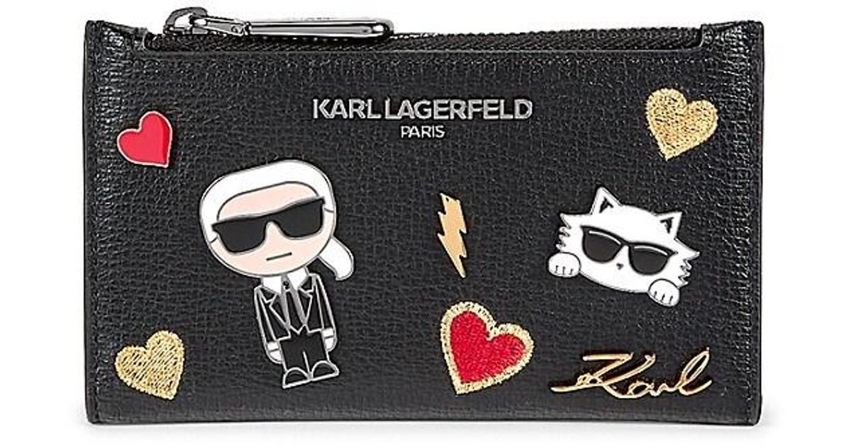 Karl Lagerfeld Maybelle Logo Wallet in White | Lyst