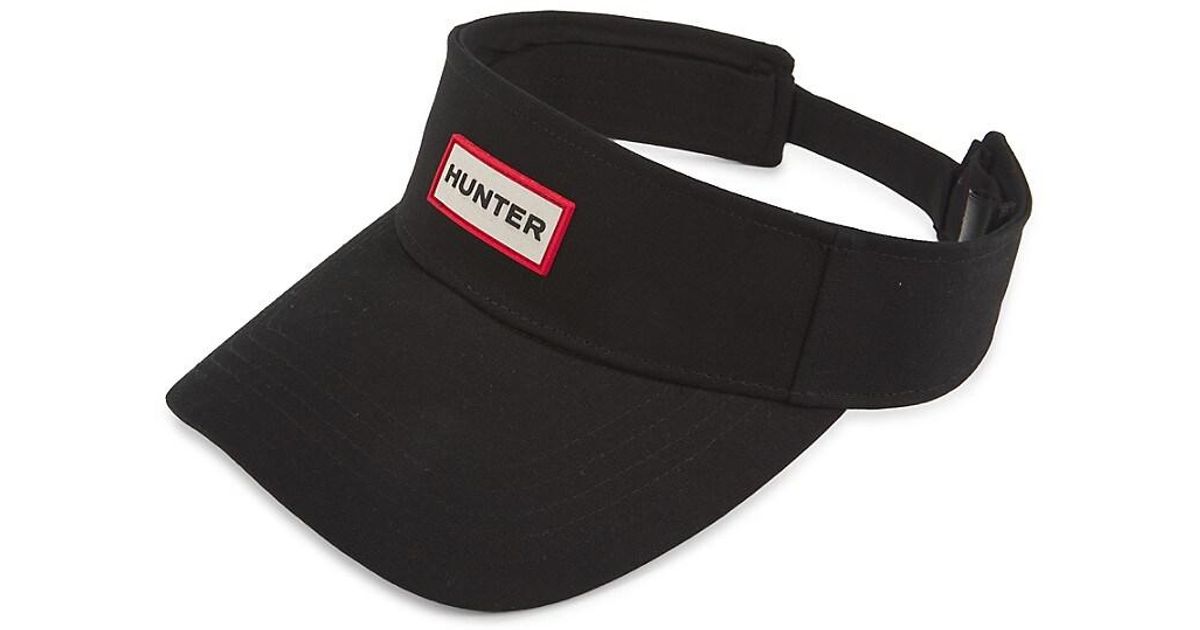 HUNTER Logo Visor Cap in Black for Men | Lyst