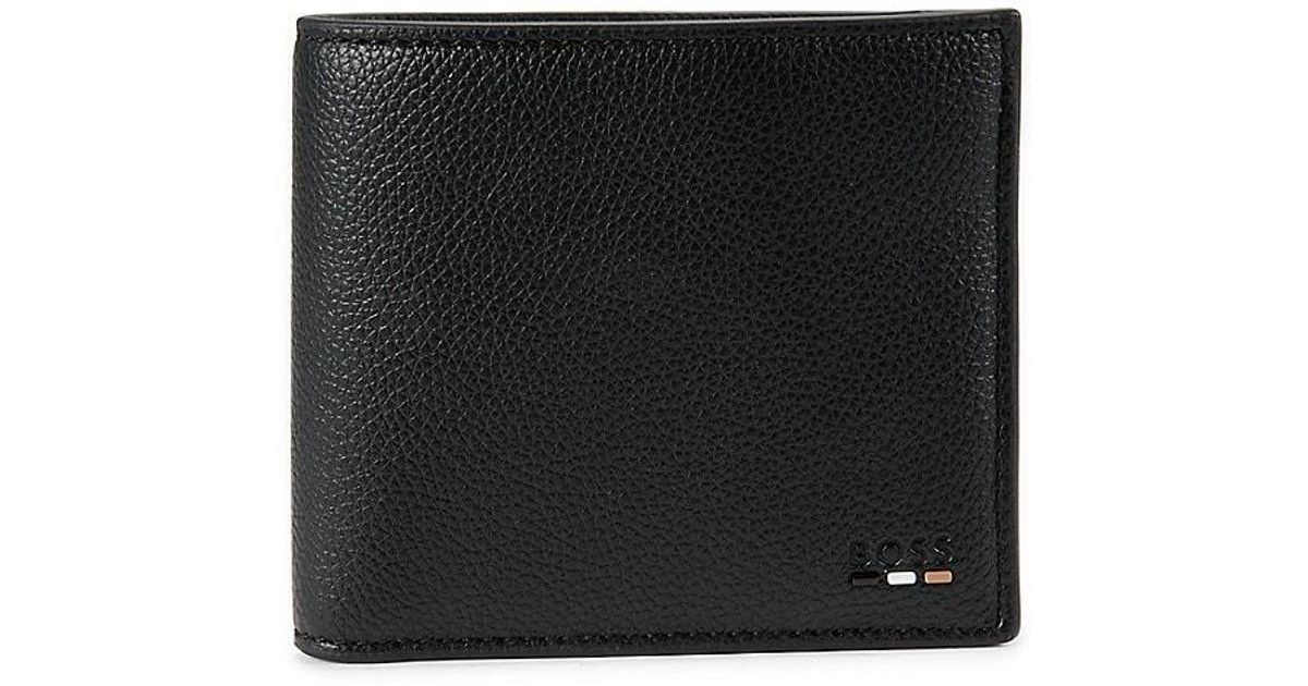BOSS Ray Logo Bifold Wallet in Black for Men | Lyst