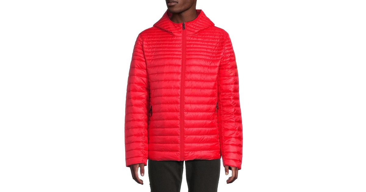 Pajar Osprey Channel Quilted Lightweight Puffer Jacket in Red for Men ...