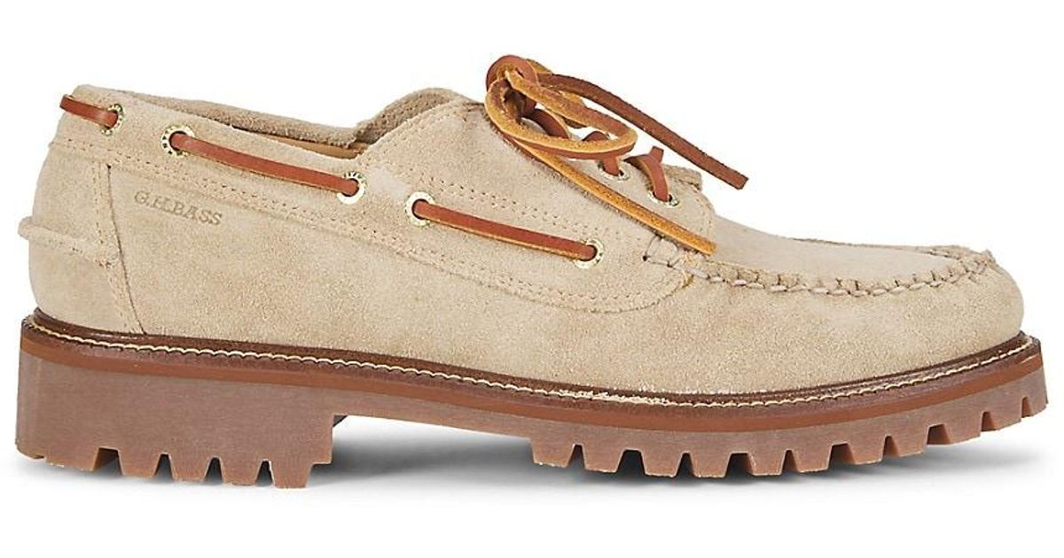 G.H. Bass & Co. G. H. Bass Ranger Camp Suede Lug Sole Boat Shoes in ...